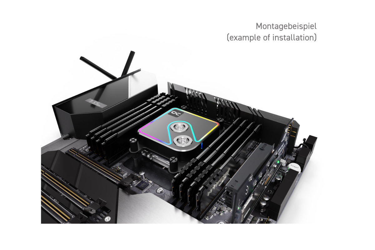 CORE 1 CPU Wasserkühler für AMD und Intel - Aurora Black | Alphacool