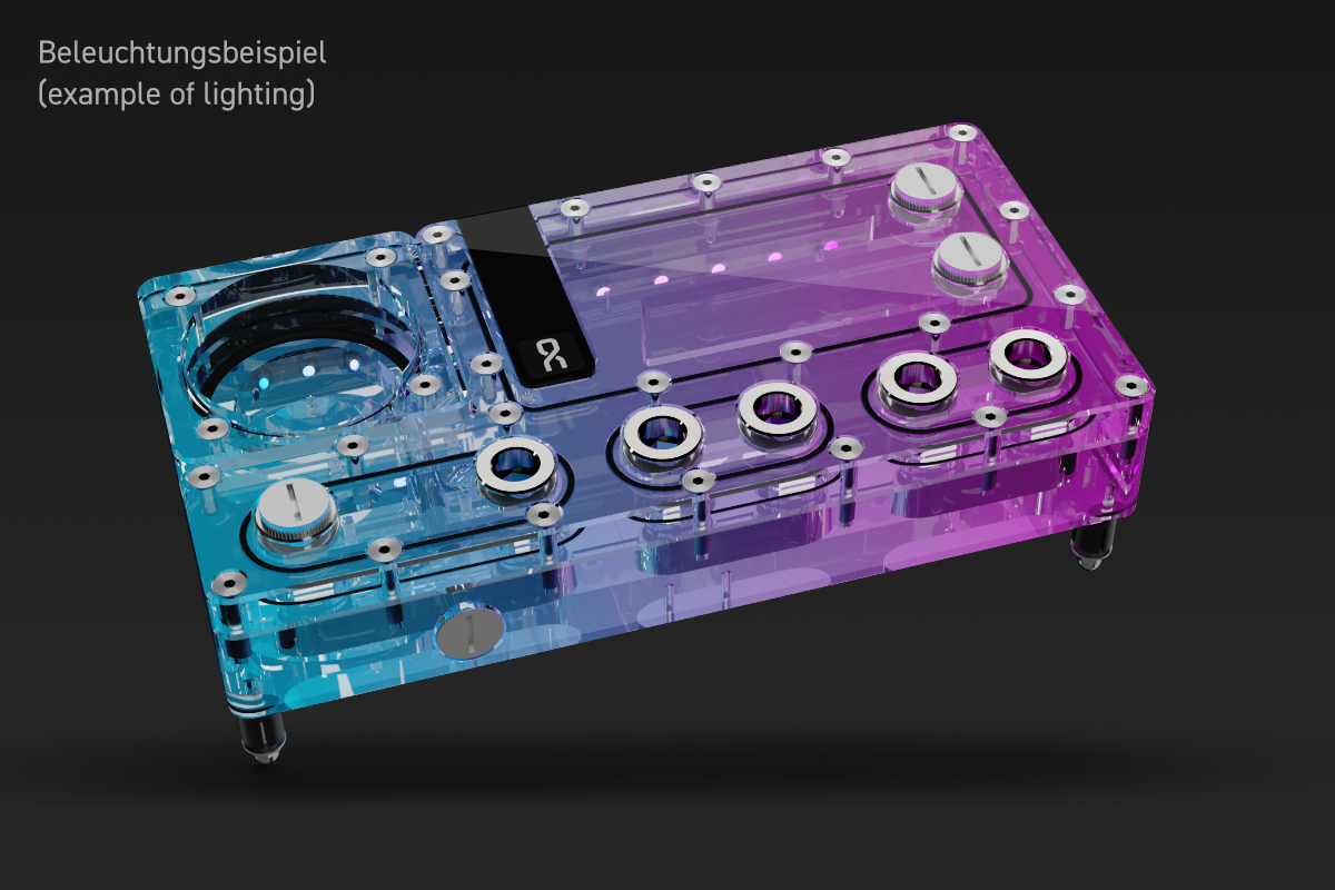 Distro Plate mit Reservoir für VPP/D5 Pumpen | Alphacool